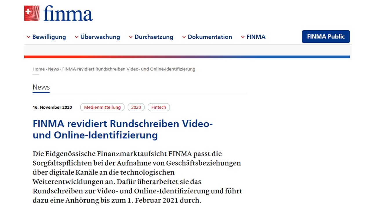 Recap on FINMA revision of online | video identification! » ROCKON Digital
